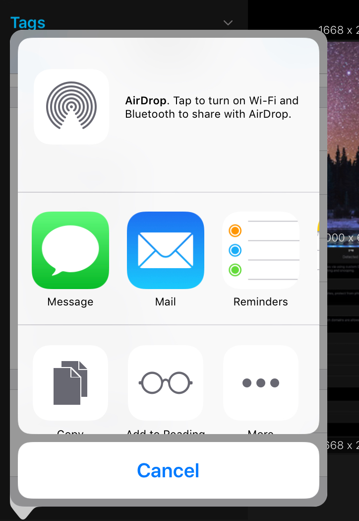 Feature Request - Use the Default iOS Sharing functionality · Issue ...