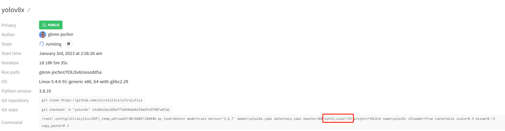 Question about the batch_size of yolov8x · Issue #10674 · ultralytics/yolov5 · GitHub