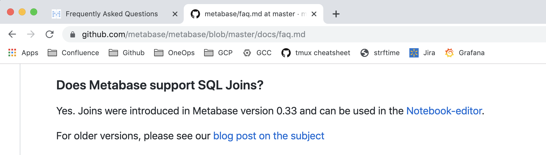 Metabase Faq Web Page Needs To Be Updated · Issue 11413 · Metabasemetabase · Github
