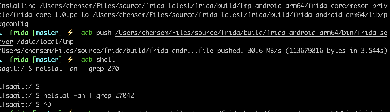 Compile but can't connect to · Issue #1311 · frida/frida · GitHub