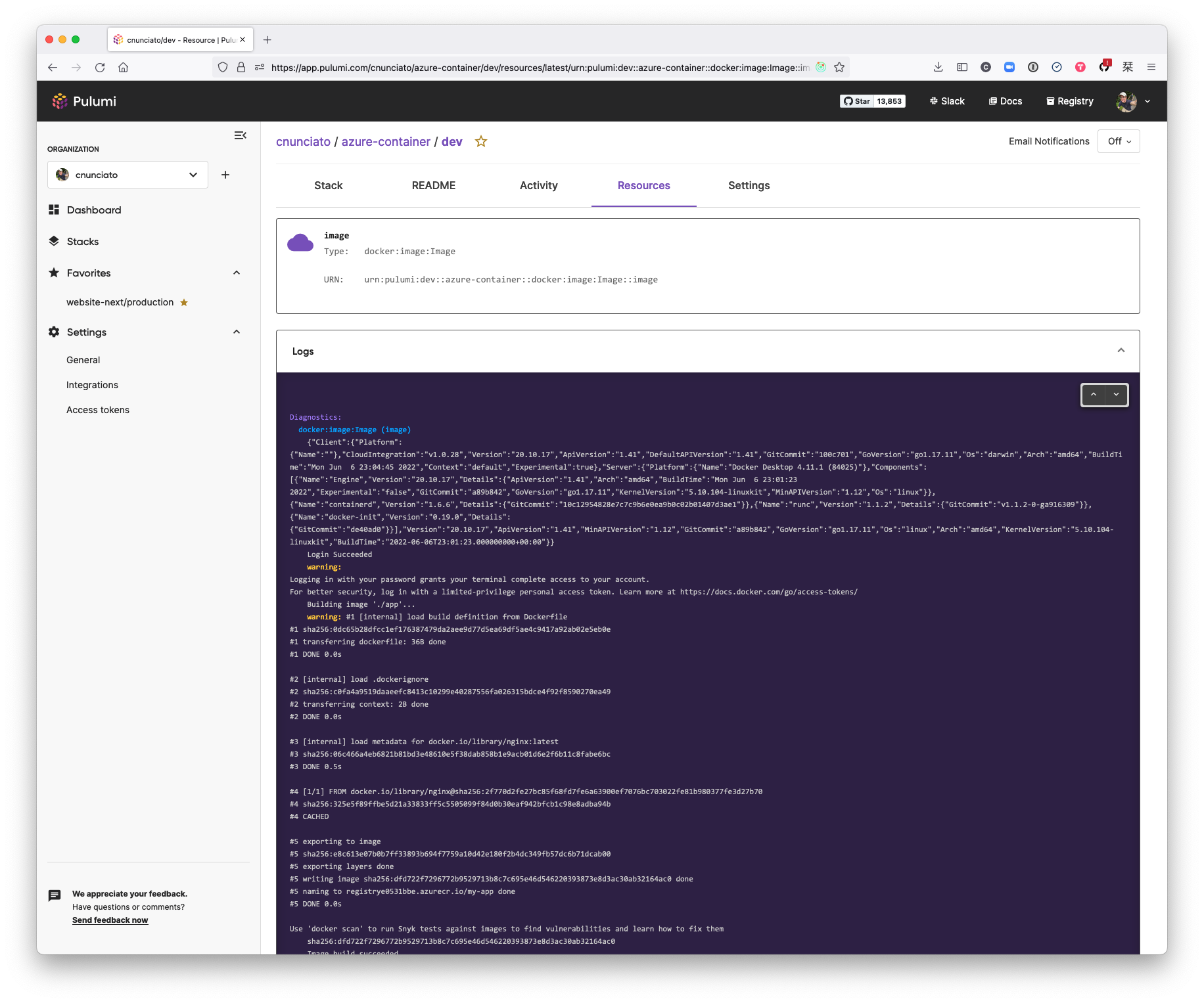 Prioritize Docker image properties over logs in the resource view ... Prioritize Docker image properties over logs in the resource view ...