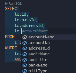 [BUG]用AS关键字命名表名导致列名的自动补全失效 · Issue #428 · cweijan/vscode-database-client · GitHub