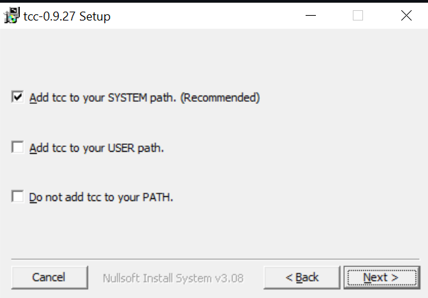 The installer will clear all system paths if "Add to system path ...
