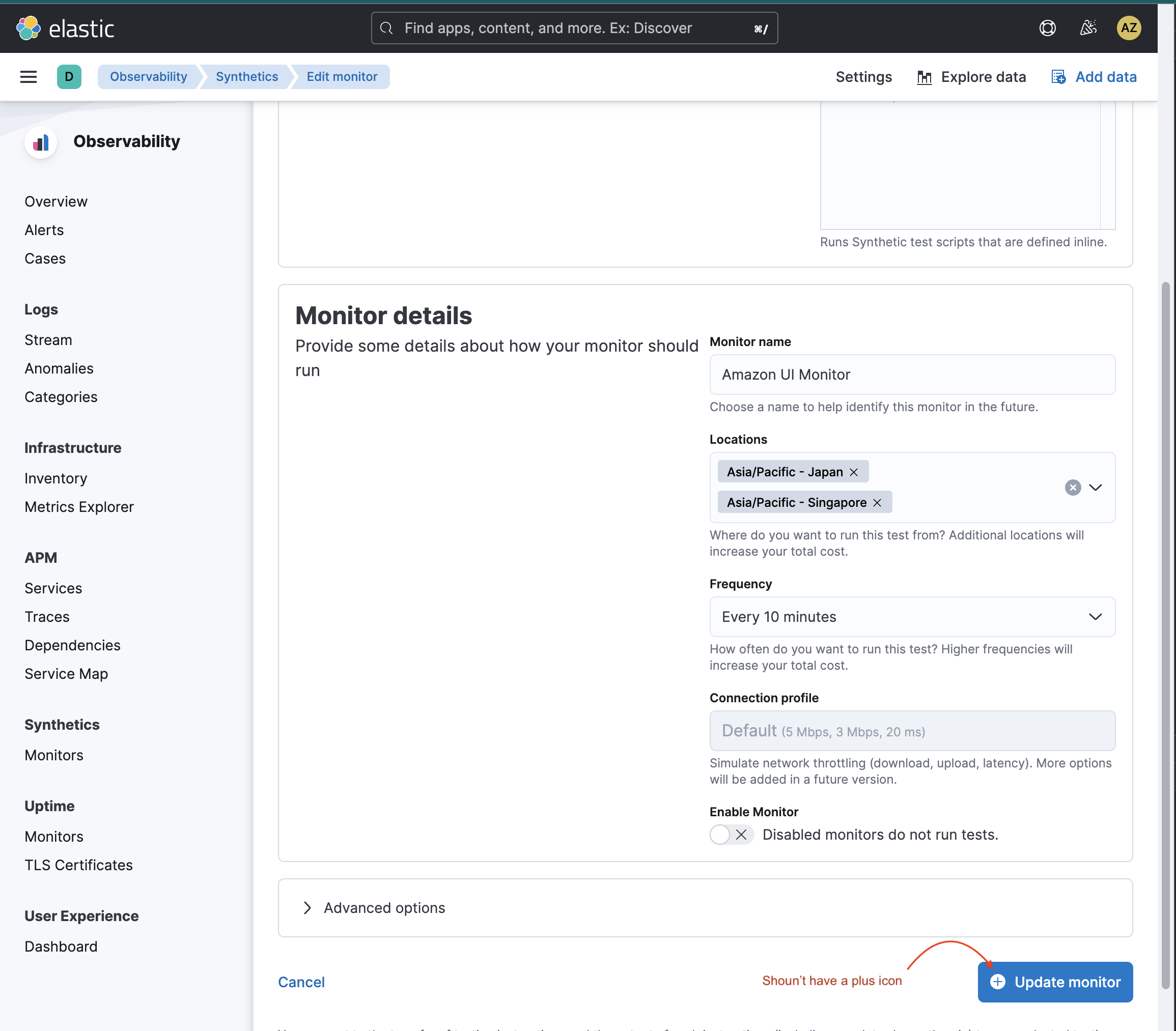 Synthetics Ui Remove Icon From Create Monitor And Update Monitor Button When In Form Ui