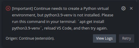 Stuck on "Loading Continue server..." · Issue #305 · continuedev/continue · GitHub