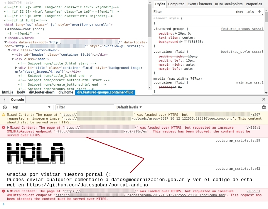 Contenido mixto cuando se carga el sitio con https y usuarios · Issue #69 · datosgobar/portal ...