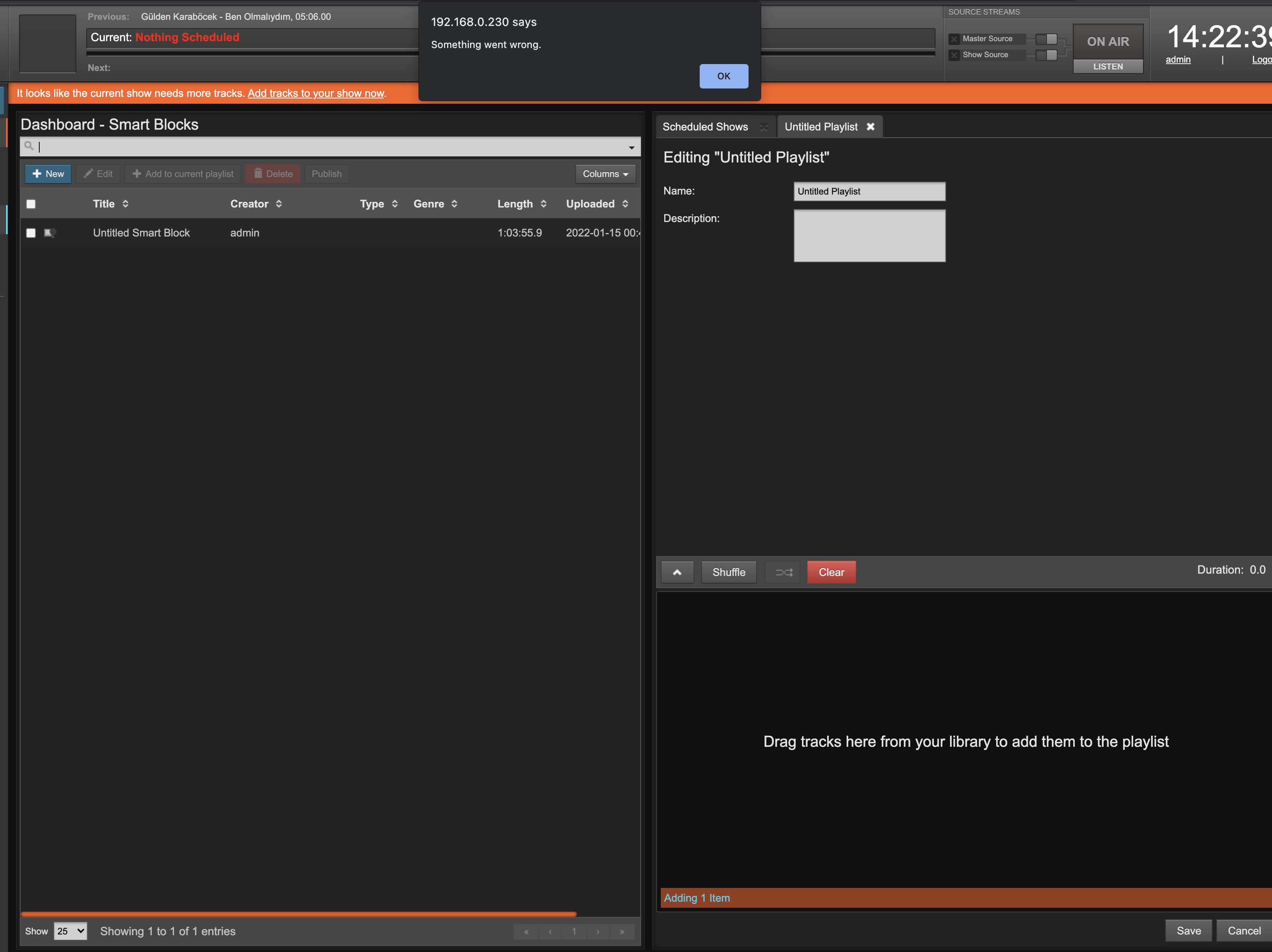 autoloading playlist in scheduled shows · Issue #1517 · libretime/libretime · GitHub