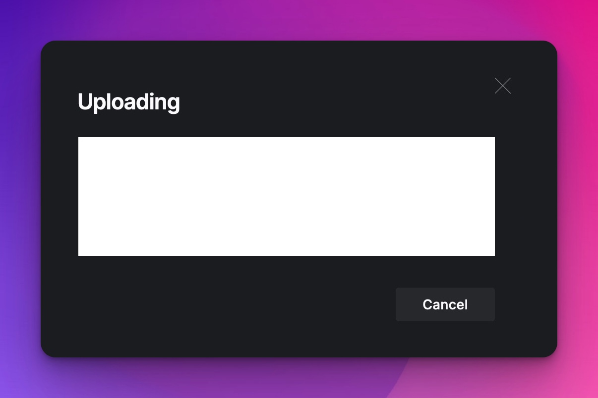 Dark Mode Uploading Interface Of Import Content Modal Is Blankwhite · Issue 17287 · Tryghost 1507