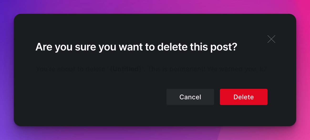 Regular text in dark mode modals have the wrong shade · Issue #18320 · TryGhost/Ghost · GitHub