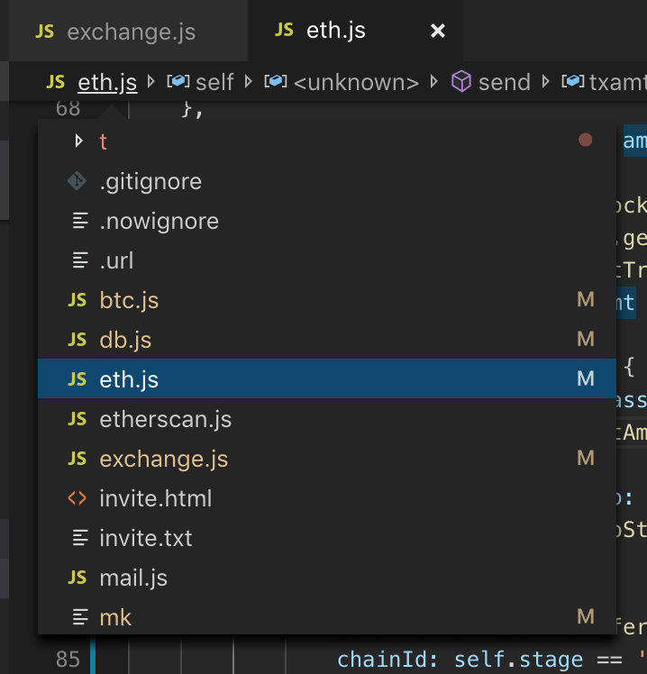 Breadcrumbs broken · Issue #69484 · microsoft/vscode · GitHub