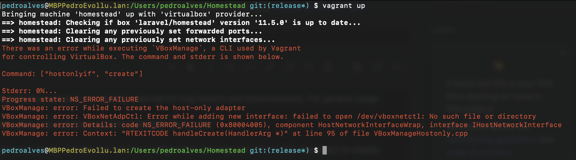 MacOS Monterey And VirtualBox 6 1 28 Issue 12557 Hashicorp vagrant 