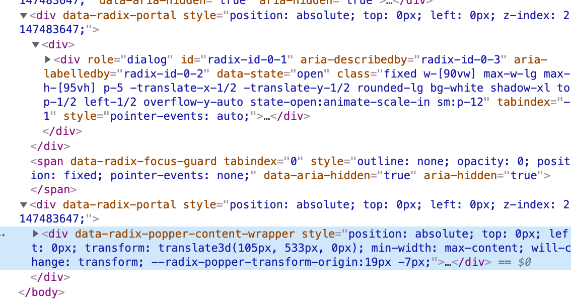 Hover Card Content can't be focused inside Dialog · Issue #920 · radix ...