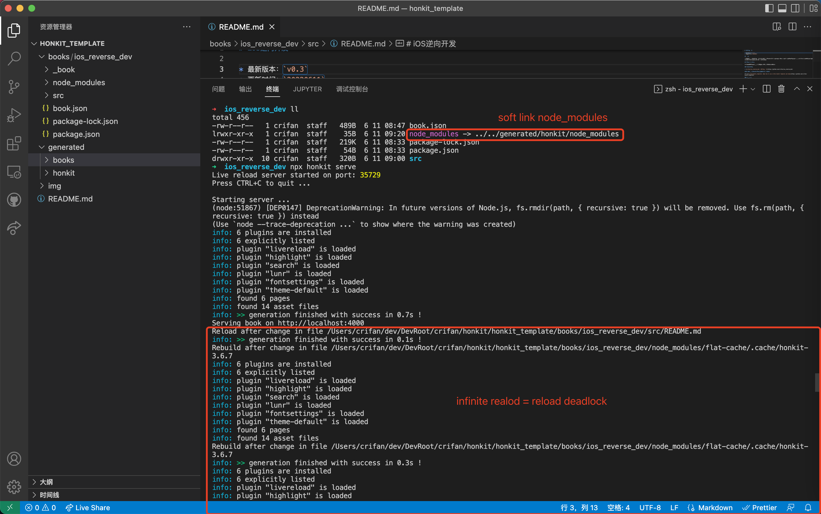 reload infinitely when use soft link of node_modules for local serve ...