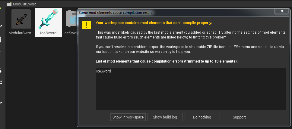 [Bug] Tool triggers cause build errors · Issue #169 · Goldorion/Fabric-Generator-MCreator · GitHub