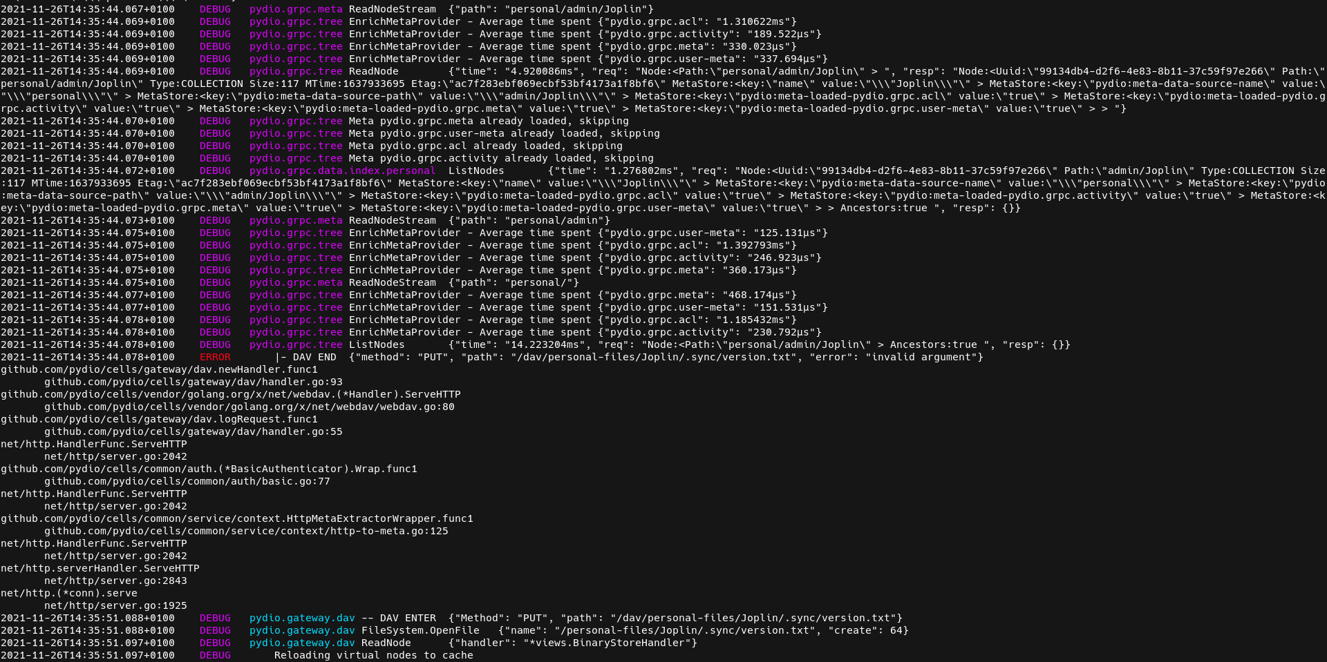 Joplin sync upload error WebDAV (Hidden files/folders) · Issue #377 · pydio/cells · GitHub