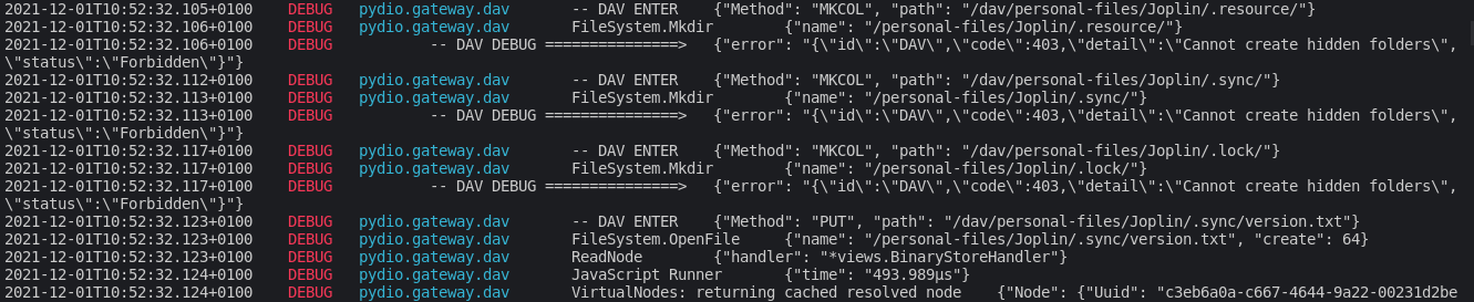 Joplin sync upload error WebDAV (Hidden files/folders) · Issue #377 · pydio/cells · GitHub