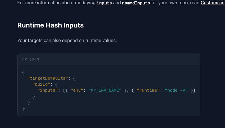 Make it clearer you need to specify in nx.json if you want env variables to impact your cache ...