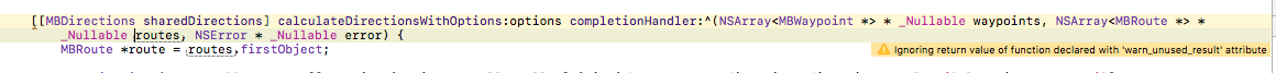 Ignoring Return Value Of Function Declared With Warnunusedresult Attribute · Issue 479