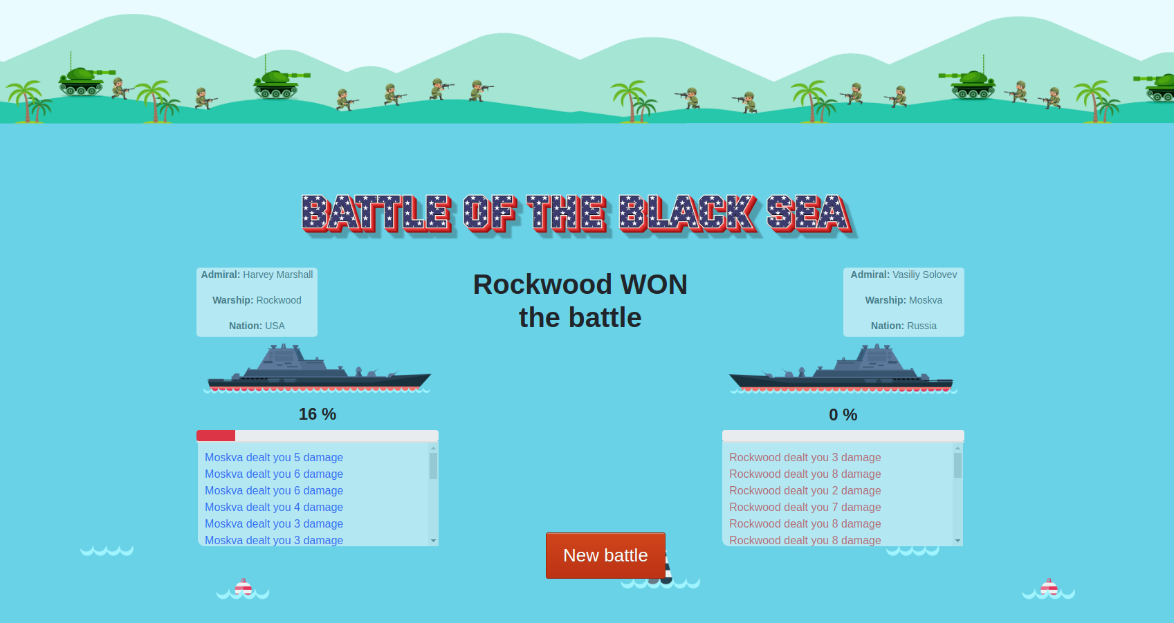 GitHub - rromulos/react-naval-battle-simulator: Naval battle simulator, created in 2019 in order ...