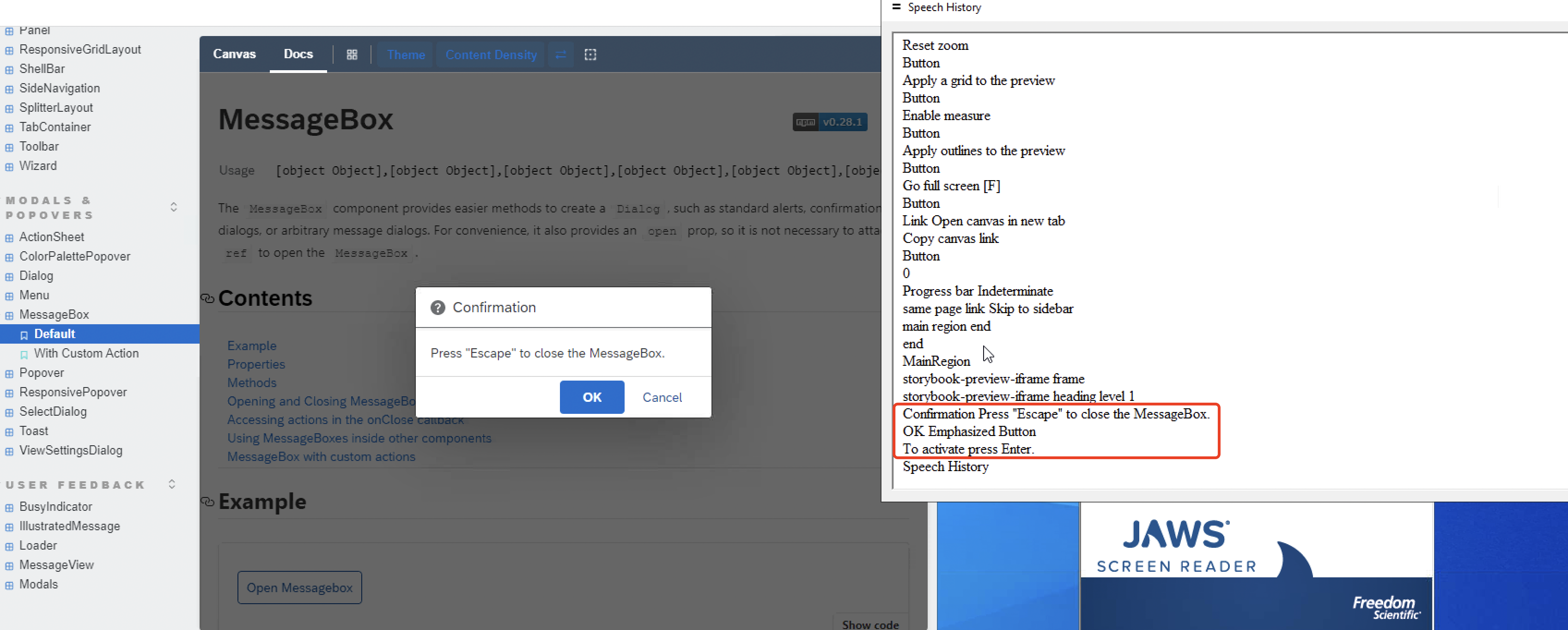 [SF][A11y][0.26.0][MessageBox]modal dialog announcement of MessageBox is missing · Issue #3431 ...