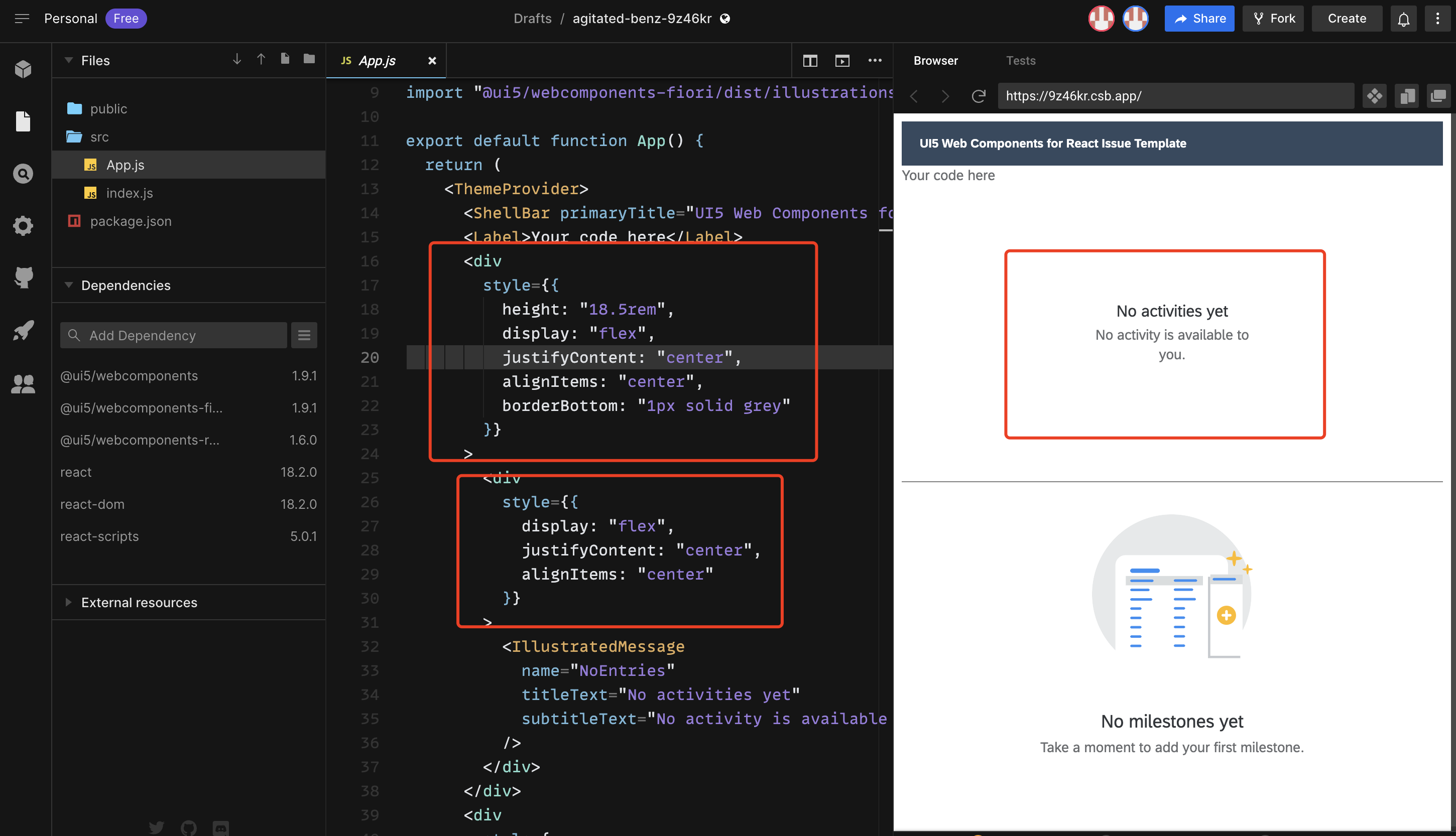 [SF][ui5-illustrated-message][1.9.1]IllustratedMessage Icon inside flexbox disappeared in some ...
