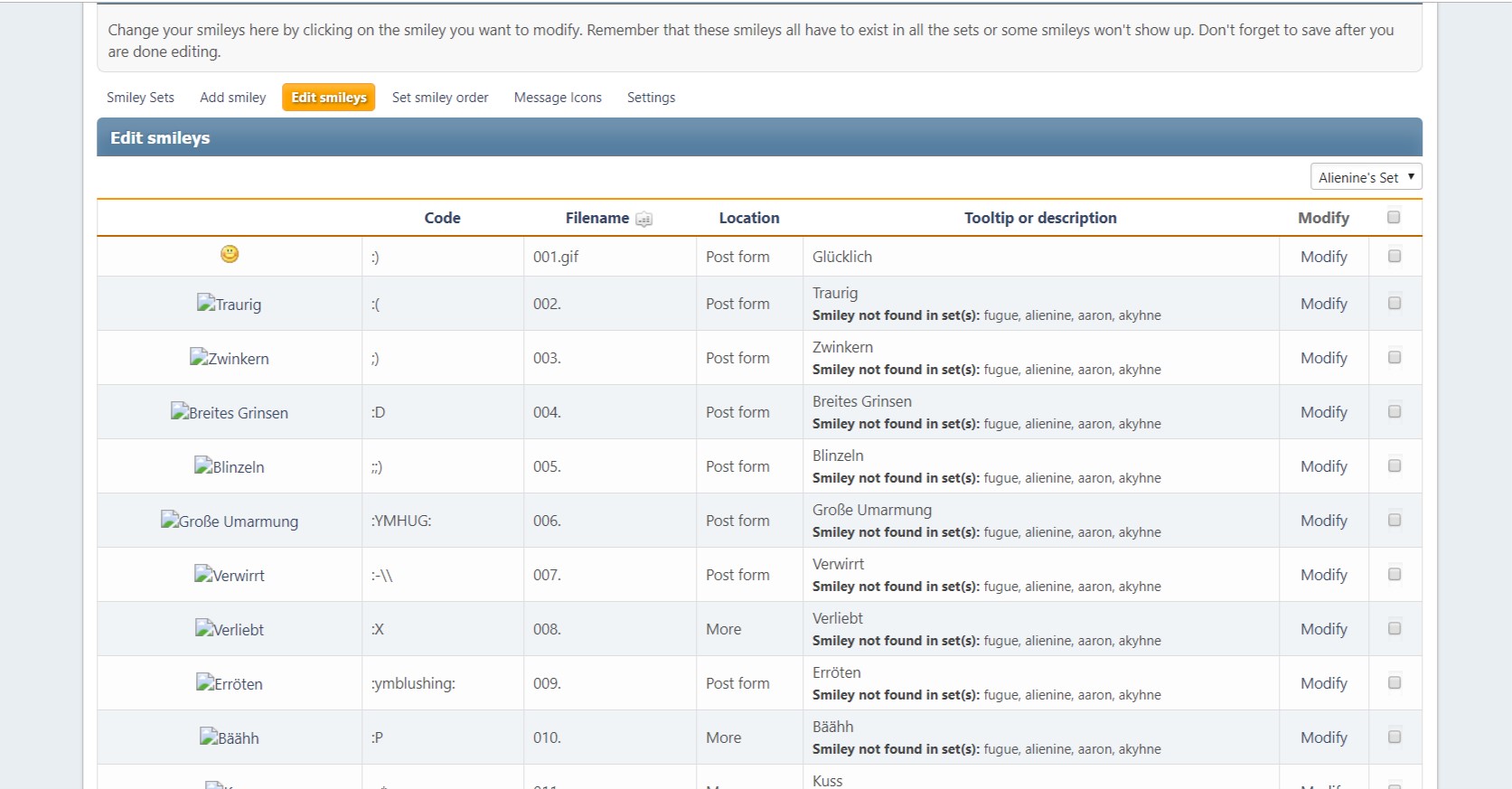 UI improvements needed for smiley editor · Issue #5368 · SimpleMachines ...