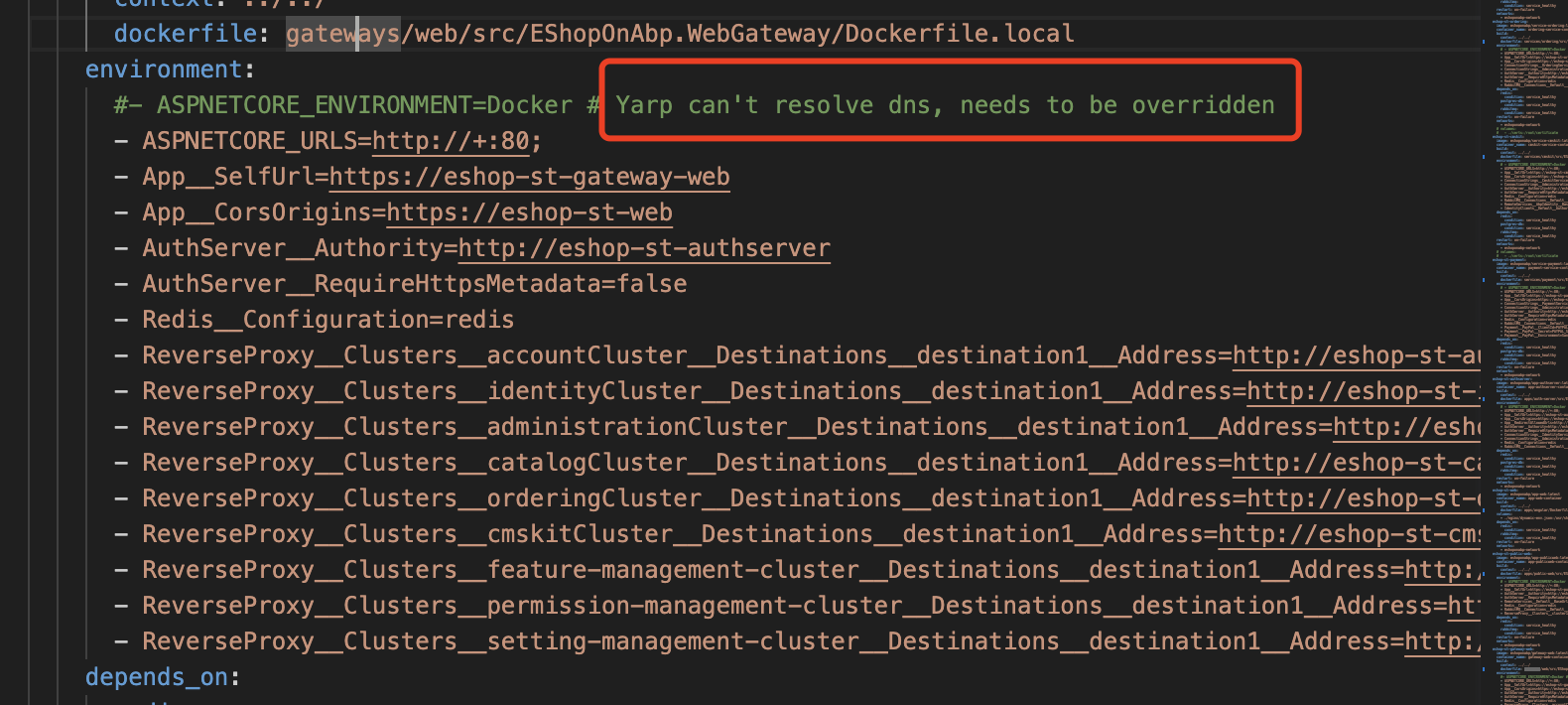 How To Solve The Error Problem Of Yarp In Docker · Issue 171 · Abpframework Eshoponabp · Github