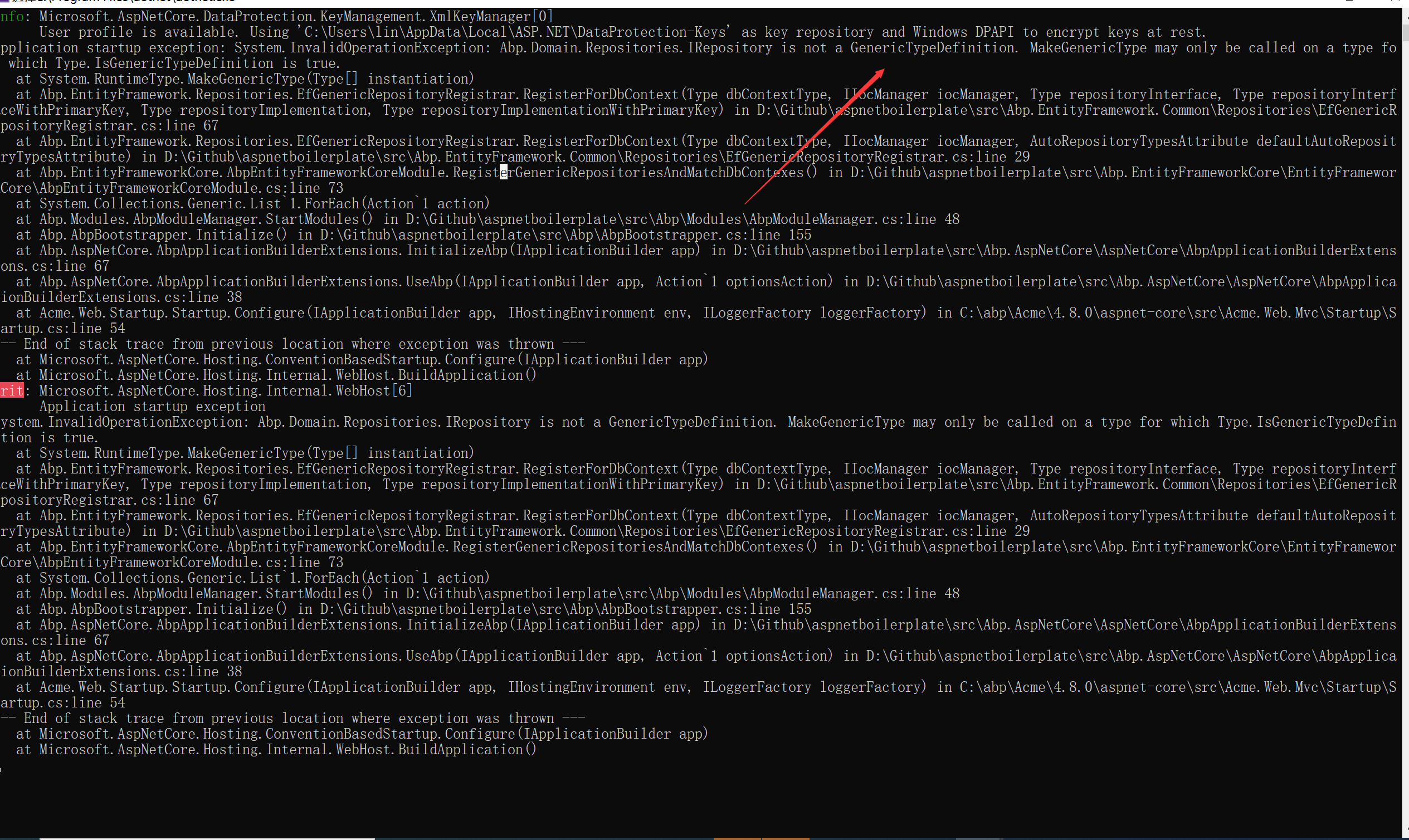 Custom Repositories error report · Issue #5709 · aspnetboilerplate/aspnetboilerplate · GitHub