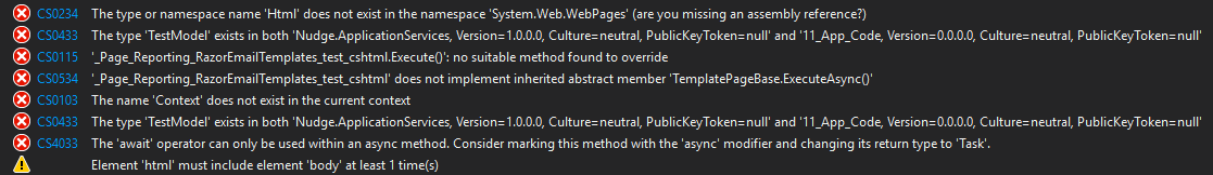 Intellisense errors · Issue #181 · toddams/RazorLight · GitHub