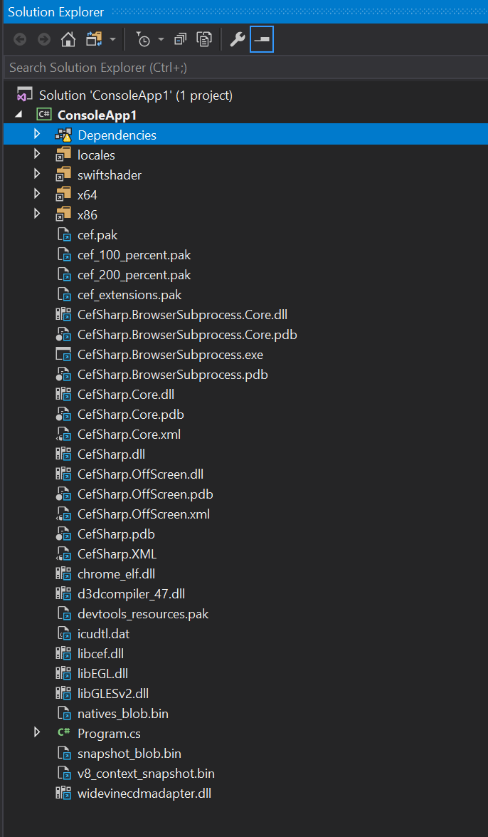 Hide artifacts from VS Solution Explorer in new CsProj format · Issue #2456 · cefsharp/CefSharp ...