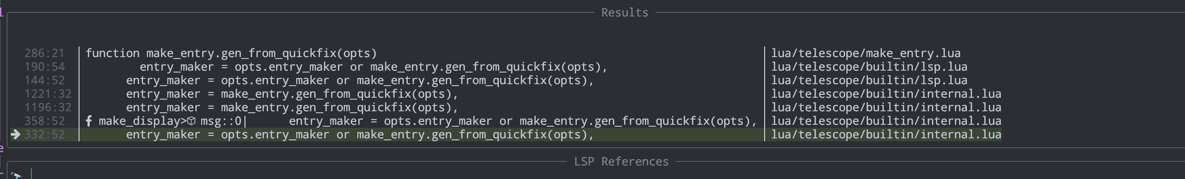 Enhance lsp reference · Issue #1380 · nvim-telescope/telescope.nvim · GitHub