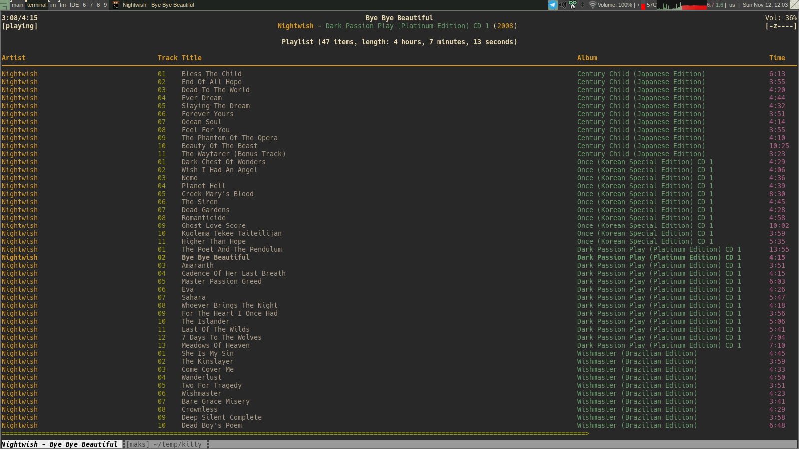 Strange mouse behavior in ncmpcpp · Issue #167 · kovidgoyal/kitty · GitHub
