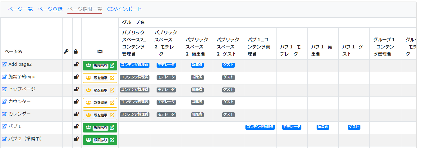 【ページ管理】ページ権限一覧の追加 · Issue #1399 · opensource-workshop/connect-cms · GitHub