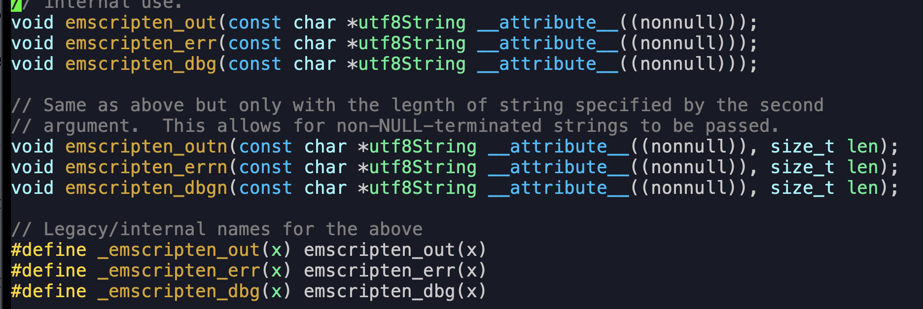 Emscripten console loging API has changed since 3.41 · Issue #7180 ...