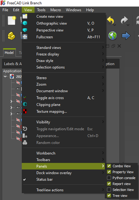 Missing panels within Windows version ? · Issue #488 · realthunder/FreeCAD_assembly3 · GitHub