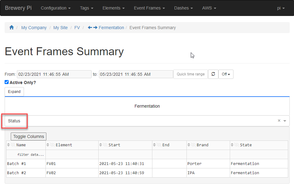 Creating and Using Event Frame Template Views · brewerypi brewerypi · Discussion #283 · GitHub