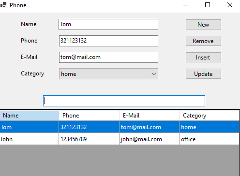 GitHub - fazzkusiak/TelephoneApp: telephone diary app