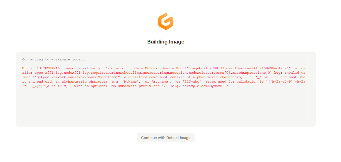 Invalid value used for ws-manager node affinity · Issue #6404 · gitpod-io/gitpod · GitHub