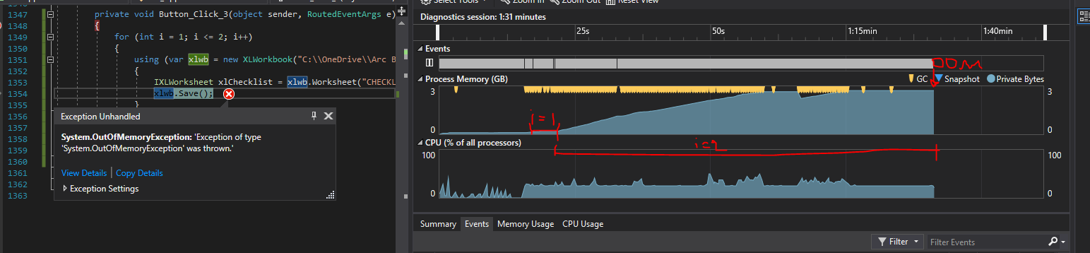Potential Memory Leak Issues On Second Run · Issue #607 · ClosedXML/ClosedXML · GitHub