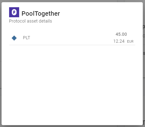 PoolTogether data in Defi Overview is not correct · Issue #1429 · rotki/rotki · GitHub