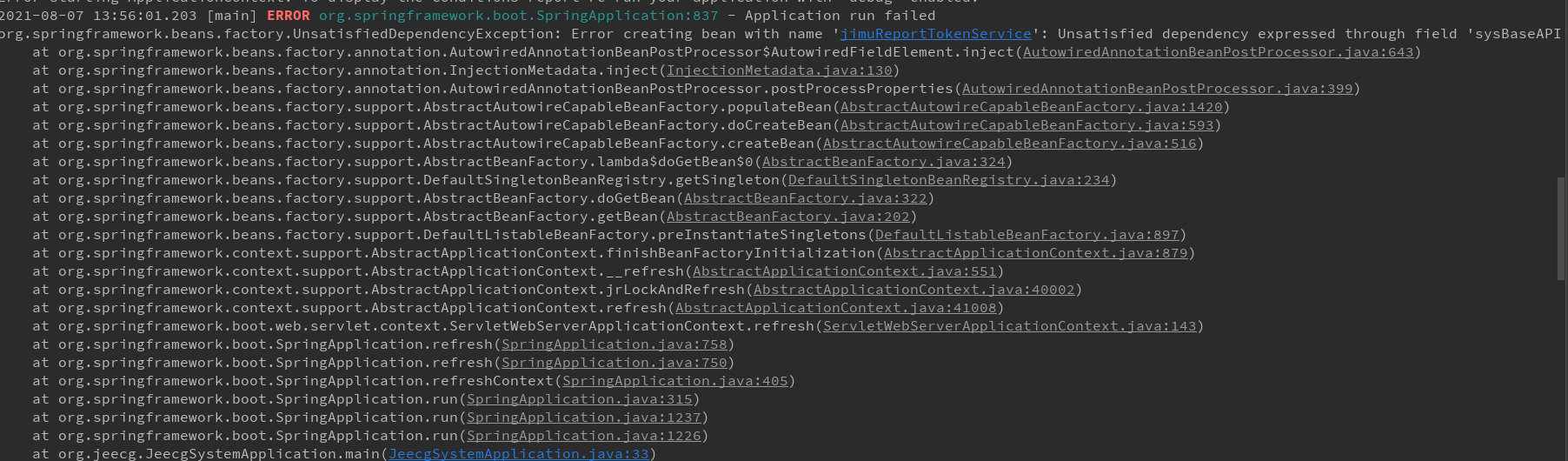 项目代码生成后无法启动 · Issue #2871 · jeecgboot/JeecgBoot · GitHub