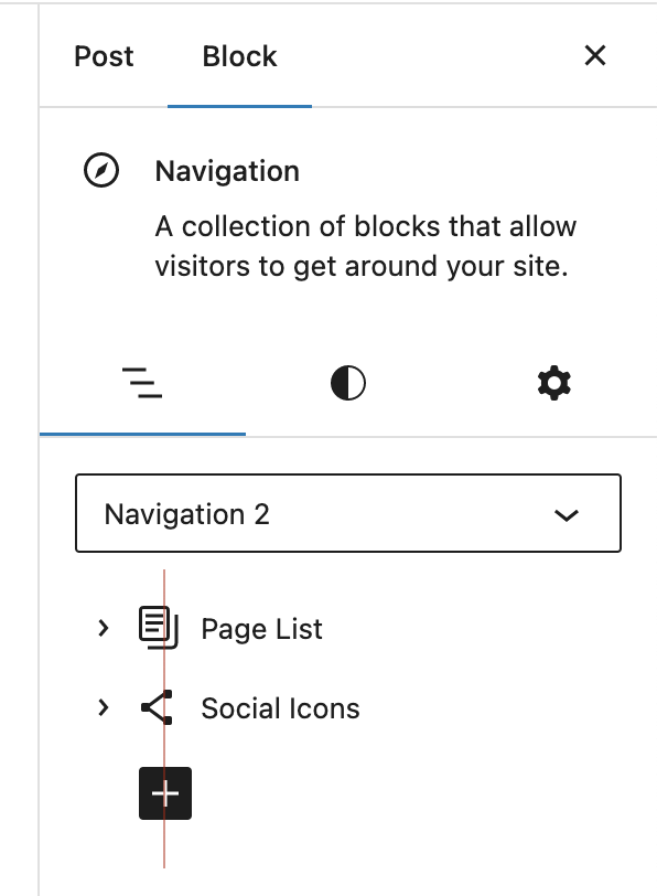 Navigation List View: Align the block appender · Issue #46359 · WordPress/gutenberg · GitHub