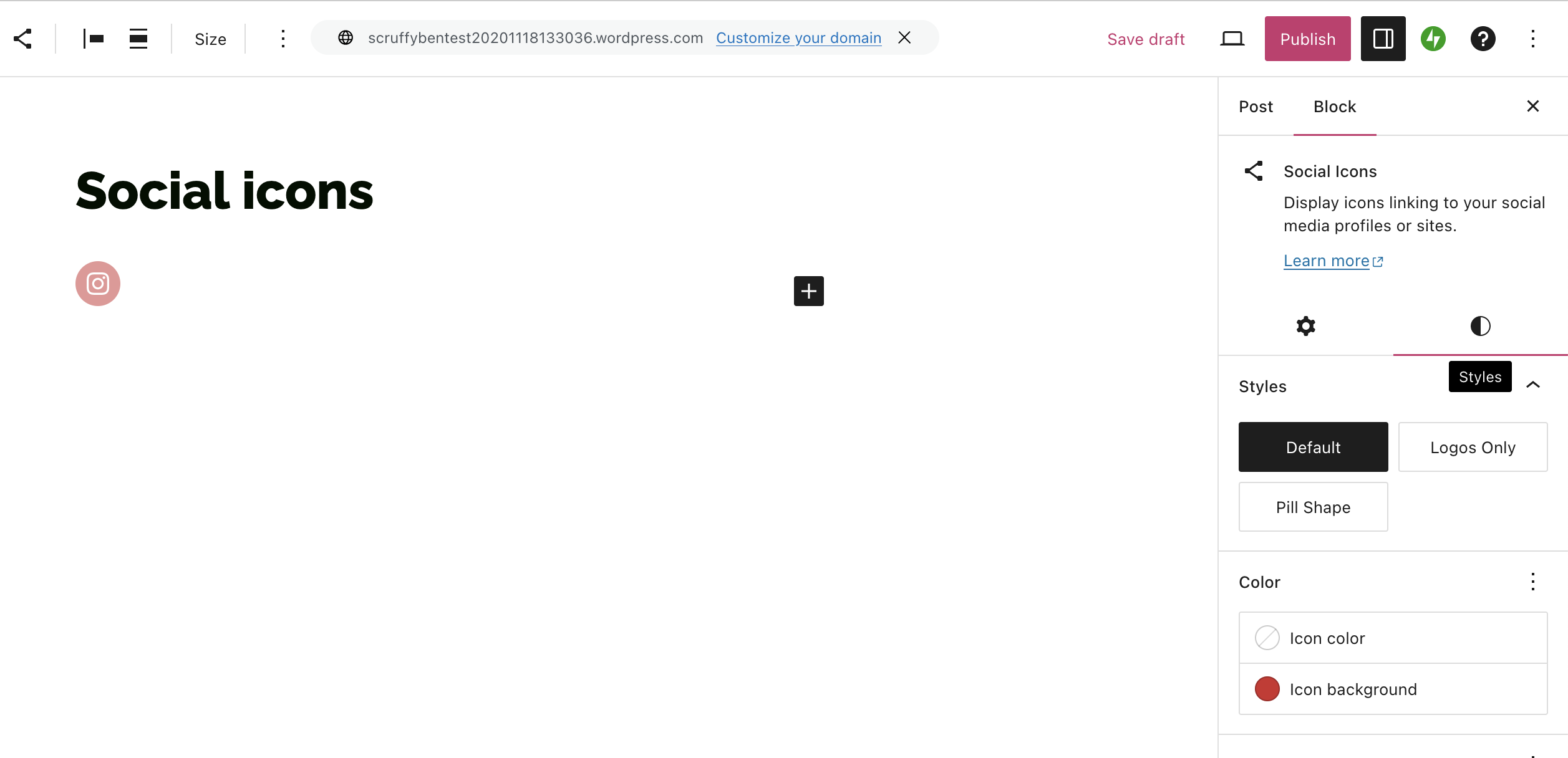 Social Icons Add Editing Colors To The Block Toolbar · Issue 56369 · Wordpress Gutenberg · Github