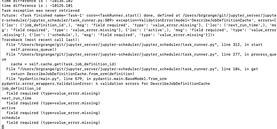 Terminal Traceback When Working With Scheduled Jobs · Issue 130 · Jupyter Serverjupyter 