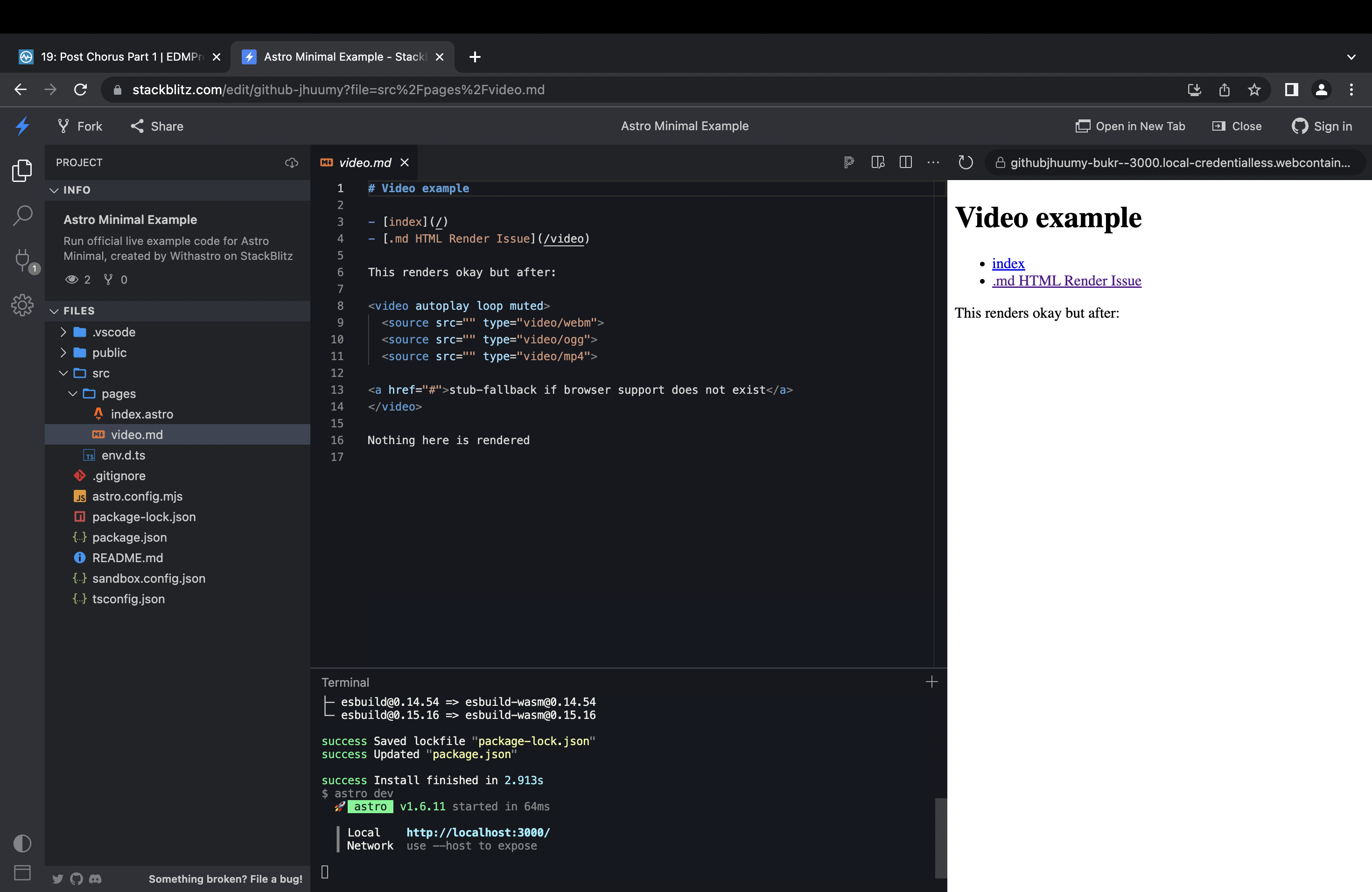 Markdown rendering HTML nests inappropriately · Issue #5496 · withastro/astro · GitHub