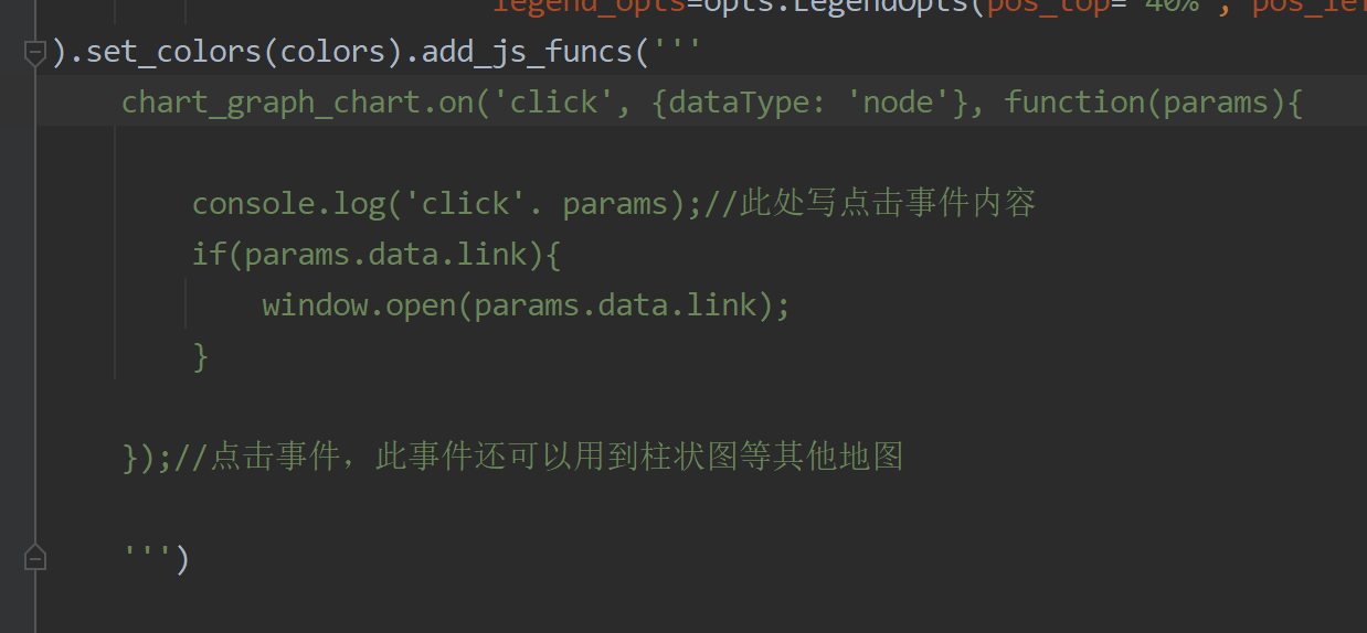 关系图节点添加点击事件时，无法获取节点参数 · Issue #2071 · pyecharts/pyecharts · GitHub