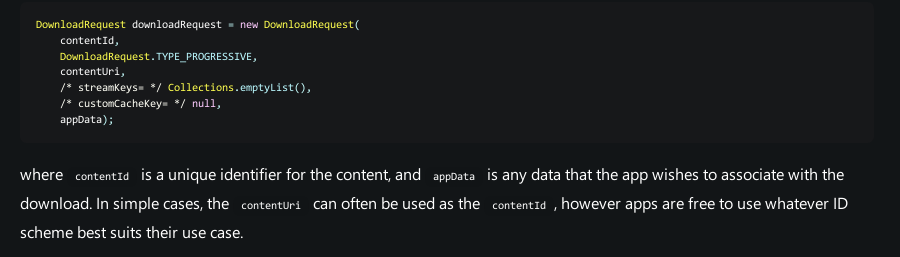 Ability to play downloaded streams by content id · Issue #6870 · google/ExoPlayer · GitHub