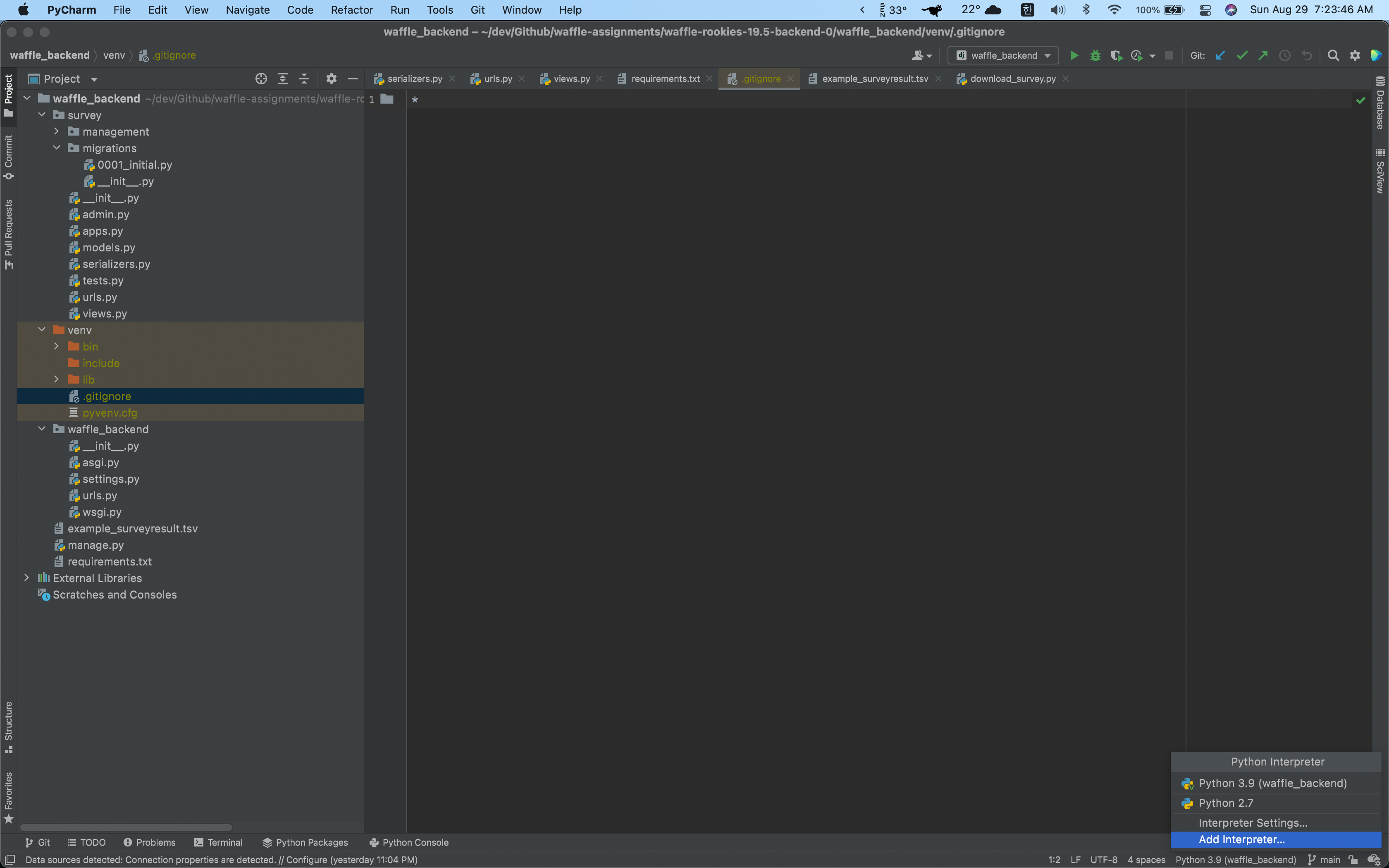파이썬 버전 변경 질문 드립니다 · Issue #237 · wafflestudio/seminar-2021 · GitHub