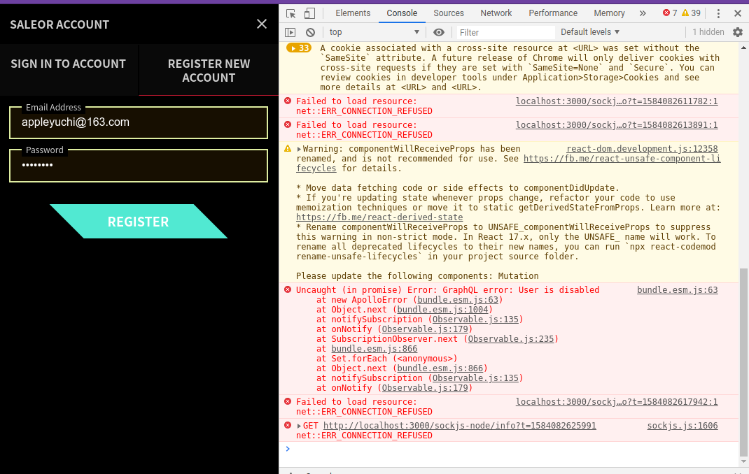 Graphqljwtexceptionsjsonwebtokenerror User Is Disabled · Issue 648 · Saleorsaleor
