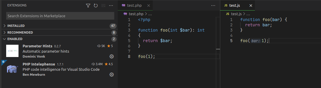 Doesn't show hints · Issue #21 · DominicVonk/VSCode-Parameter-Hints · GitHub